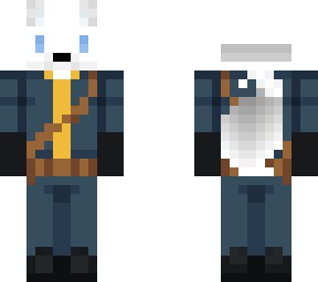 Fallaout Vault White Fox | Minecraft Skin