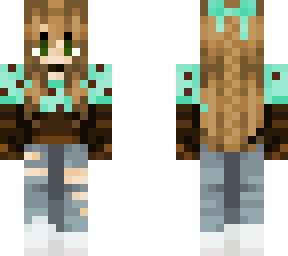 Minty Chocolate Chip Girl | Minecraft Skin