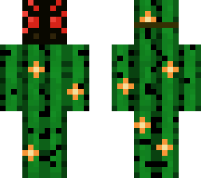 Spooky Season! Spider Mask Cactus | Minecraft Skin