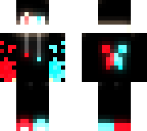fire and blue gamer | Minecraft Skins