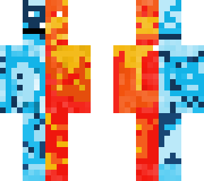 Fire And Ice Man | Minecraft Skin