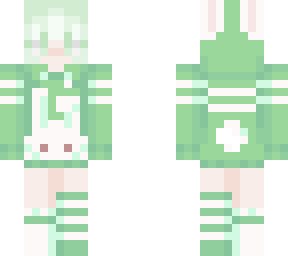 Green Hops Female (Outfit Base by SorryFromAoi) | Minecraft Skin