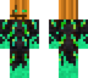 The Pumpkin Green flame Spirit | Minecraft Skin
