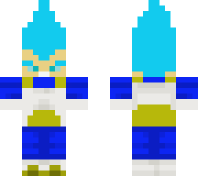Vegeta (with hair) - Bedrock | Minecraft Skin