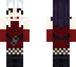 Crimson skin with different eyes (Total Drama) | Minecraft Skin