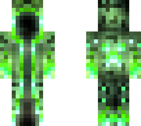 New Green Glowing Mage | Minecraft Skin