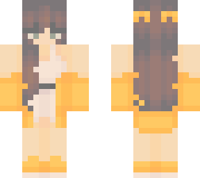 Orange cardigan girl | Minecraft Skin