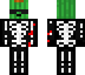 sandia hallowen esqueleto | Minecraft Skin