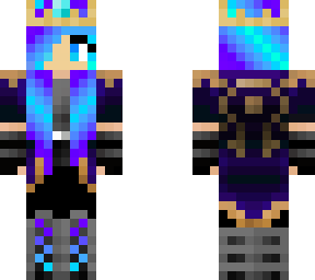 blue hair queen | Minecraft Skin