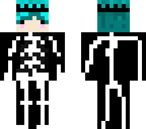 blue skeleton boy | Minecraft Skin
