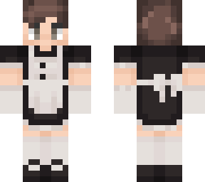 maid green eyes dark brown hair | Minecraft Skins