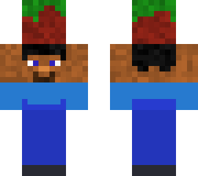Alex Holding a Grass Block | Minecraft Skin
