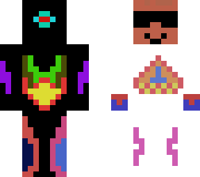 The robotic guy with a salami on the back | Minecraft Skin