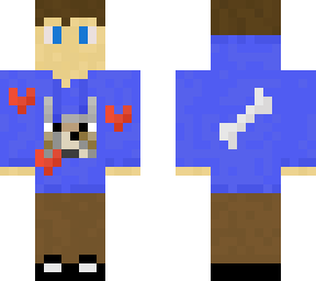 XII Blue Tamed Wolf Hoodie | Minecraft Skin