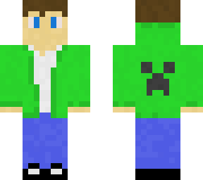 XII Green Creeper Hoodie | Minecraft Skin