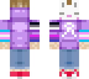 trans boy with bunny mask | Minecraft Skin