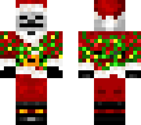 Jolly skeleton Santa | Minecraft Skin