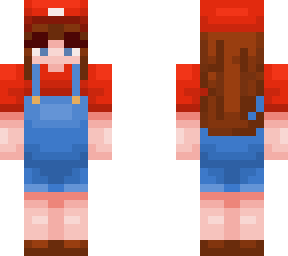 Female Mario | Minecraft Skin