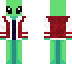 Alien in Varsity Jacket | Minecraft Skin