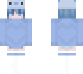 Blue Axolotl Boy | Minecraft Skin
