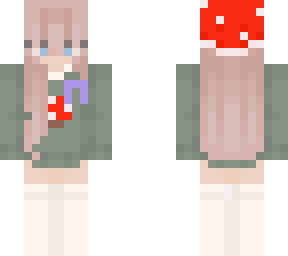 Mushroom Girl with Cancer RIbbon | Minecraft Skin
