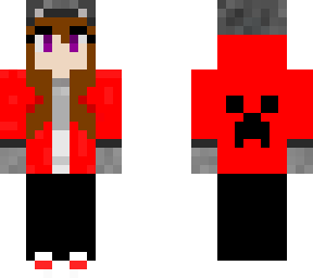 RedGirl disguised as RedWolf | Minecraft Skin