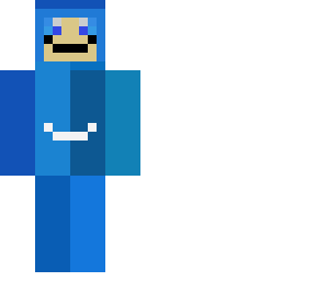 Bleu man with smiley face | Minecraft Skin