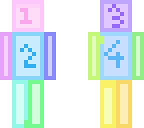 number blocks | Minecraft Skin