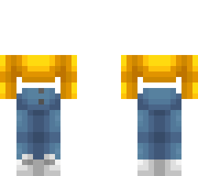 Off the Shoulder Top Outfit Base Goldenrod | Minecraft Skin