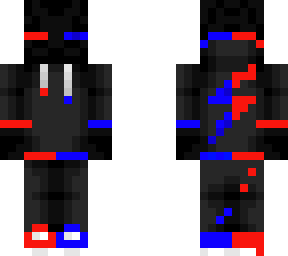 red and blue gamer | Minecraft Skins