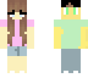 half boy half girl | Minecraft Skin