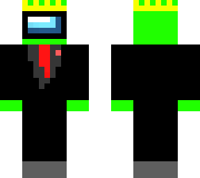 among us green king | Minecraft Skins