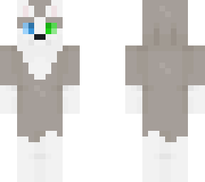 Husky with green and blue eyes | Minecraft Skin