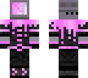 Neon Pink TV Head | Minecraft Skin