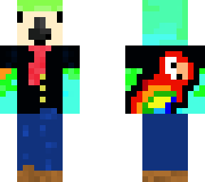 ParrotX2 in a suit | Minecraft Skin