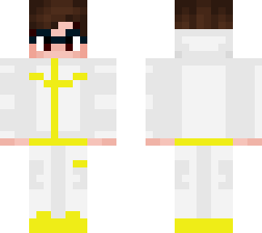 White and Yellow Tracksuit | Minecraft Skin