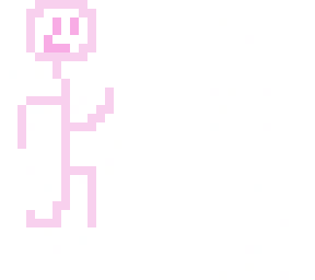 pink running stickman | Minecraft Skin