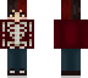 black red skeleton | Minecraft Skins