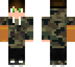 Camouflage man with infinity gauntl | Minecraft Skin