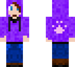 Purple hoodie w/ hood up | Minecraft Skin