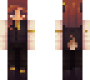 Black and gold but top sleeveless | Minecraft Skin