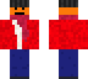 orange dude in a winter suit | Minecraft Skin