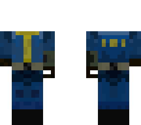 fallout 3 vault suit bace | Minecraft Skin
