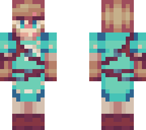 Link ~ Breath of the Wild (Champions Tunic) | Minecraft Skin