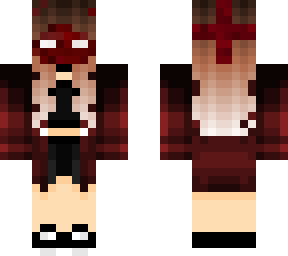 red mask girl | Minecraft Skin