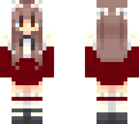 Red Sweater Girl | Minecraft Skin