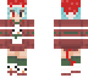 Saki Christmas Outfit | Ticci_Amy skins | Minecraft Skin