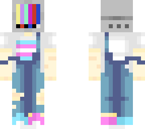 trans tv head (base used) | Minecraft Skin