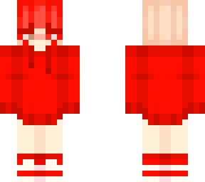 Red hoodie Girl | Minecraft Skin