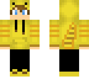 Yellow axolotl | Minecraft Skin